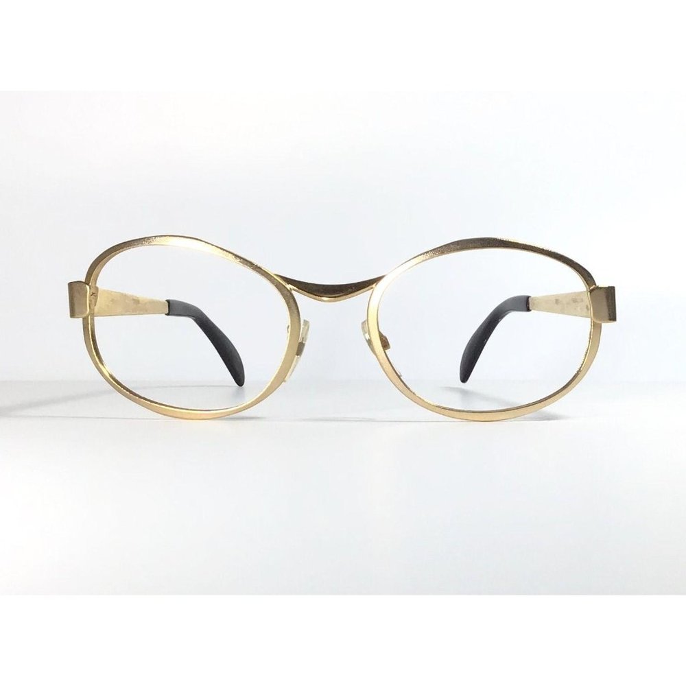 Vintage Swank Robin 50-20 Eyeglass Frame Gold Tone - Gem